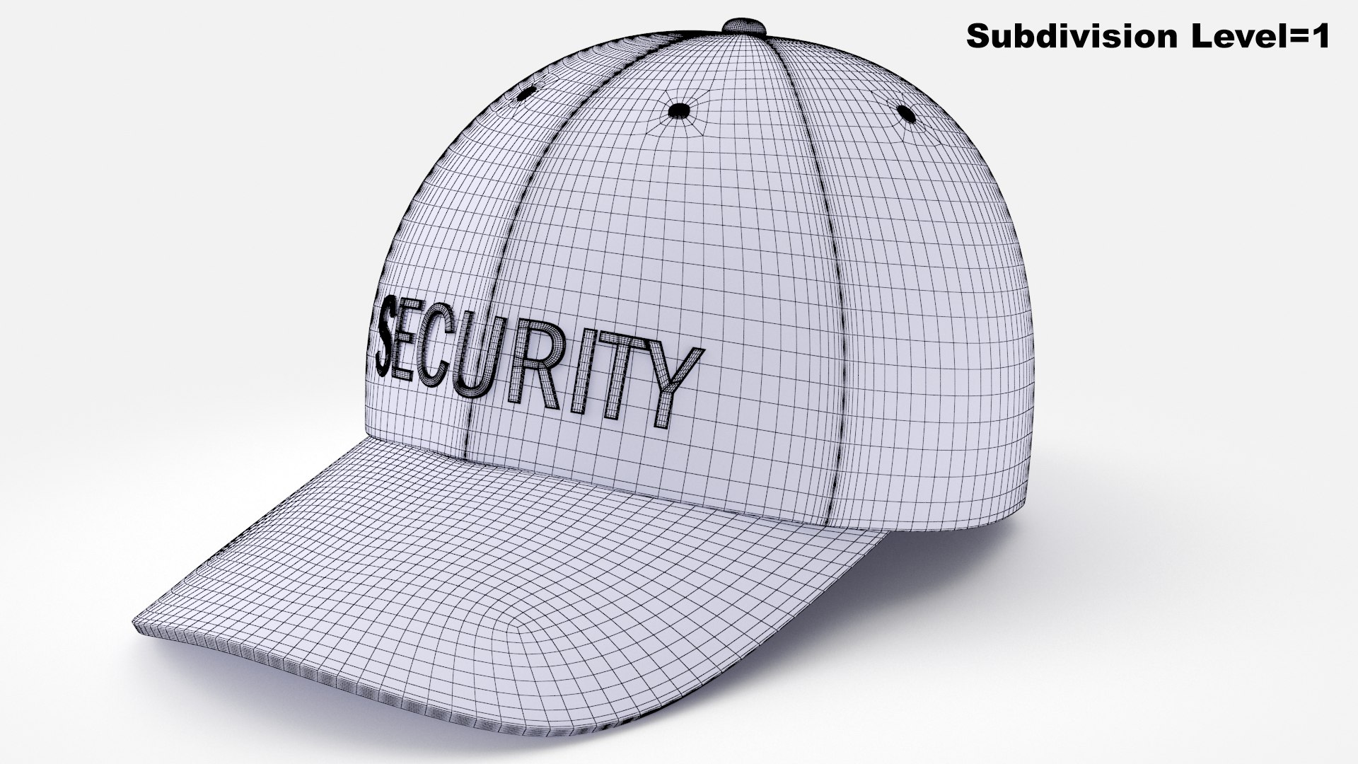 Security Baseball Cap 3D - TurboSquid 2293479