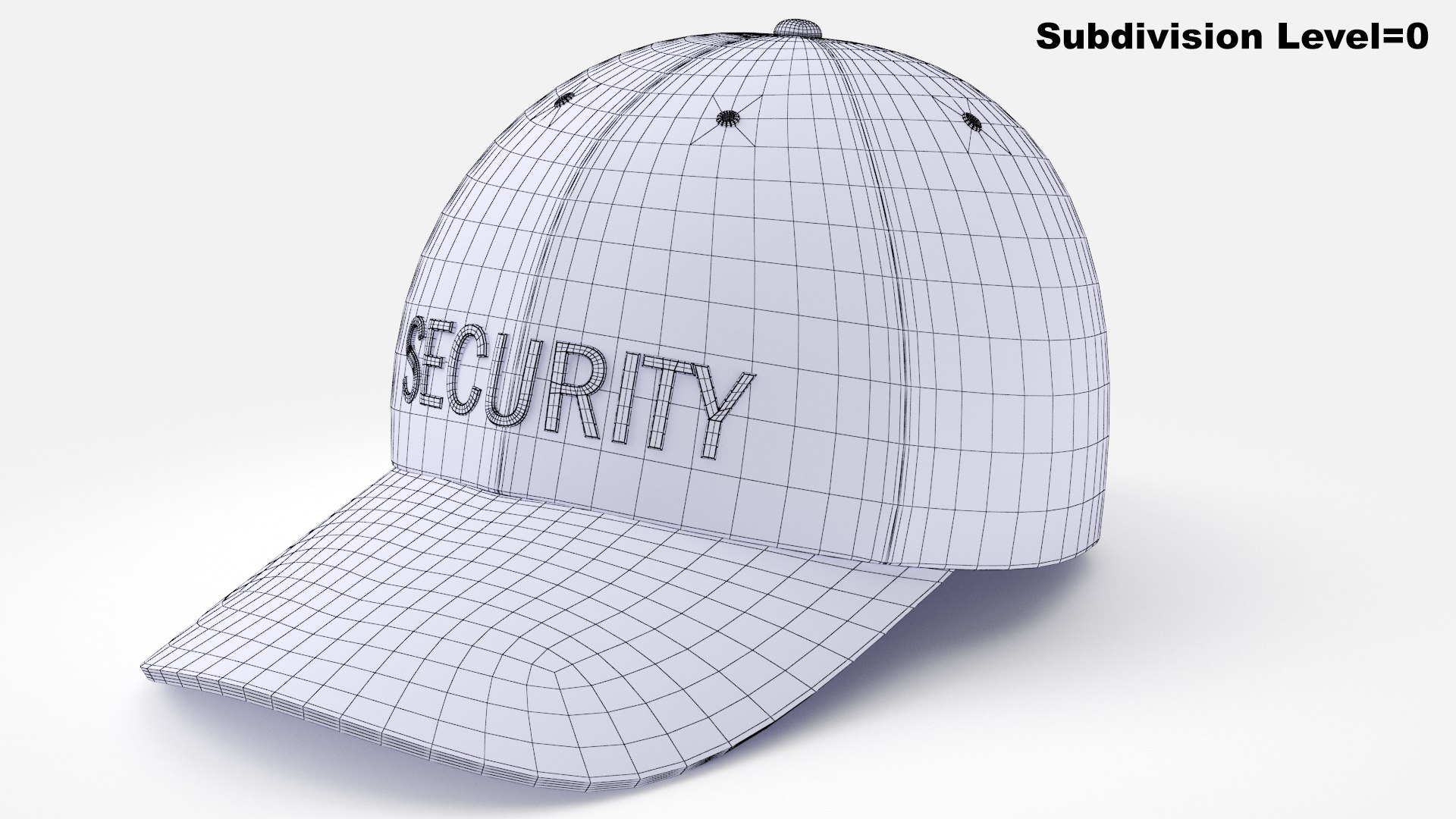 Security Baseball Cap 3D - TurboSquid 2293479