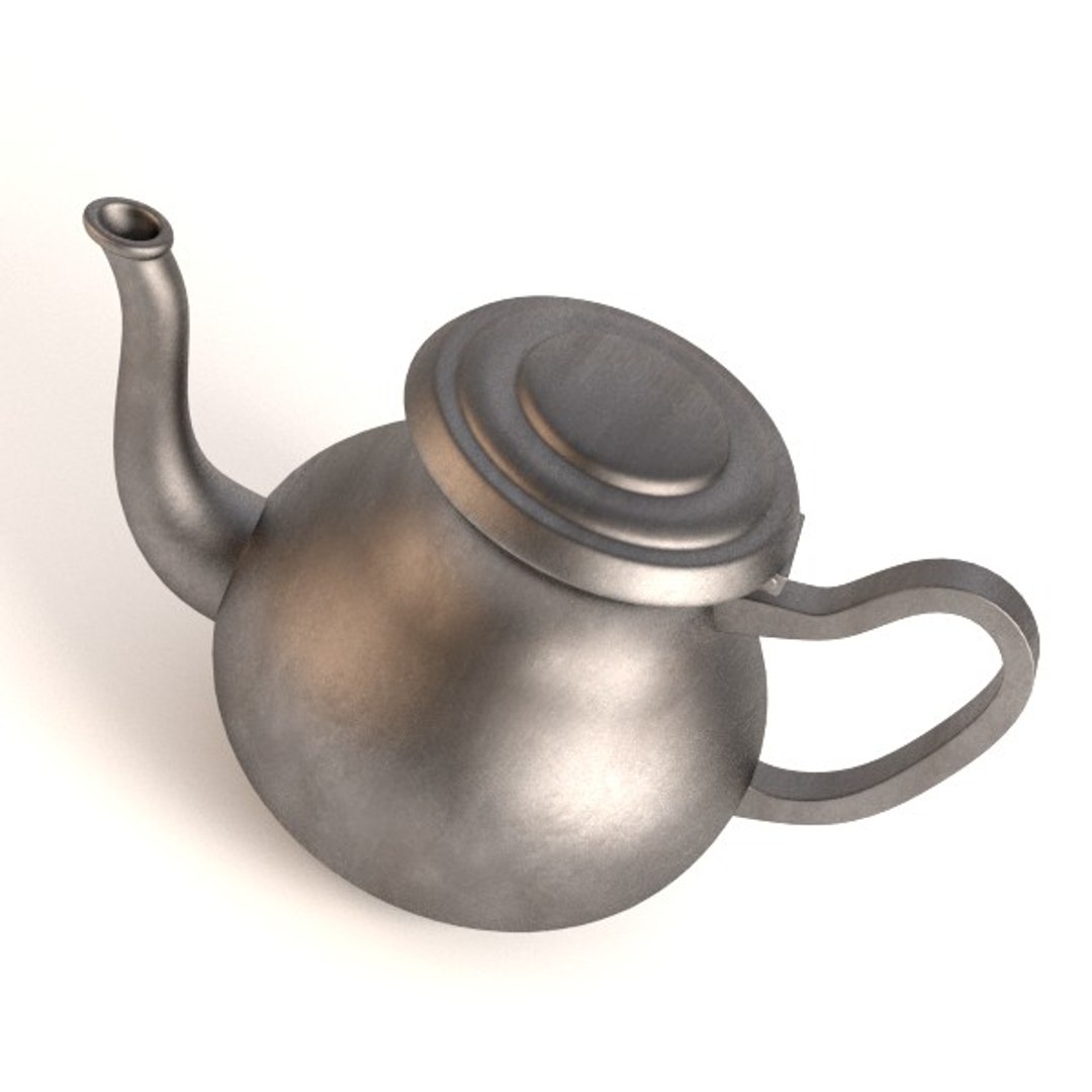 antique teapots 3d model