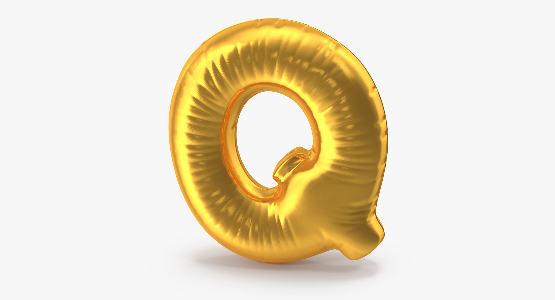 Foil Balloon Letter Q 3D Model - TurboSquid 1214980