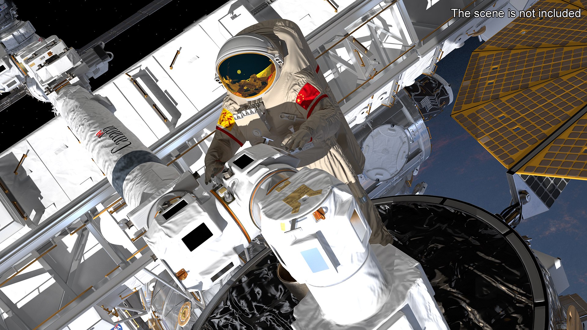 China Feitian Space Suit Rigged For Cinema 4D 3D - TurboSquid 2238350