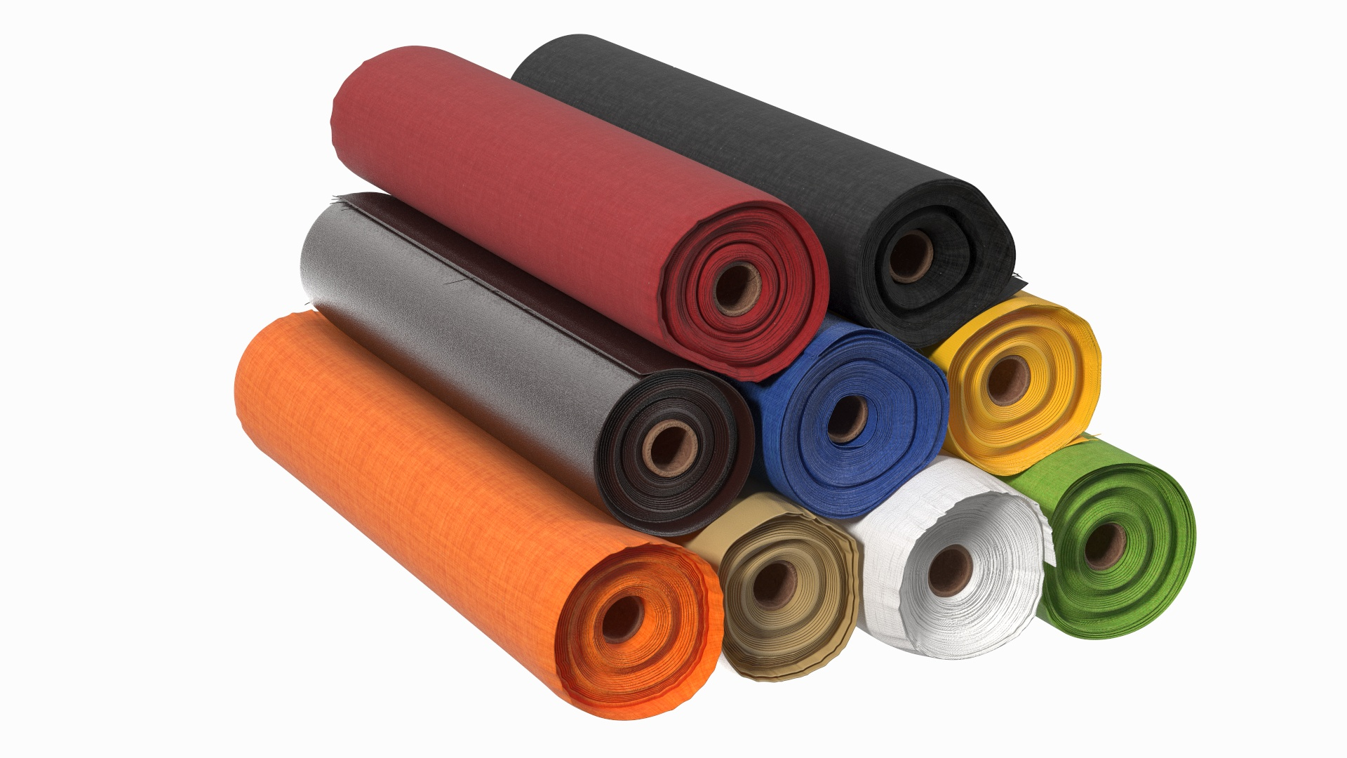 3D Colored Fabric Rolls Collection Model - TurboSquid 2169420