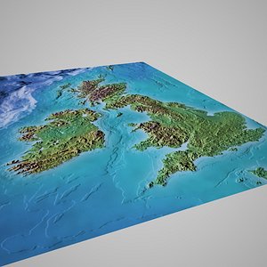 3d european maps model