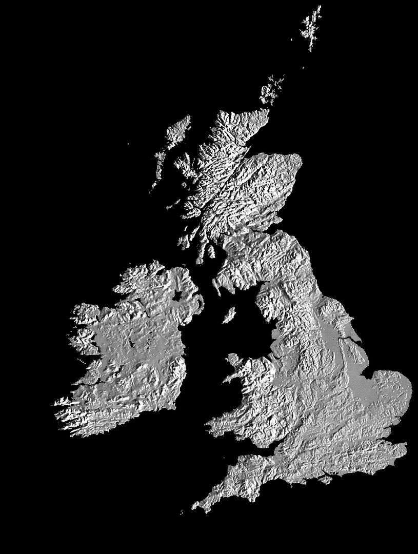 Great Britain Mountain Maps 3d Model