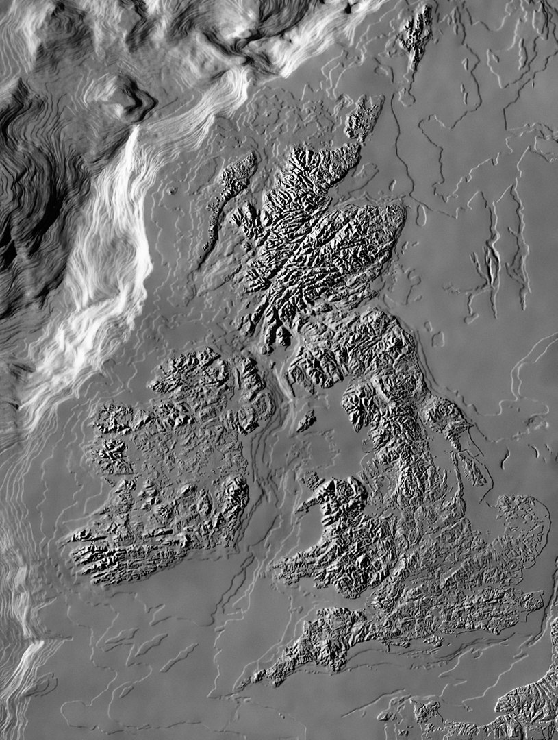 Great Britain Mountain Maps 3d Model