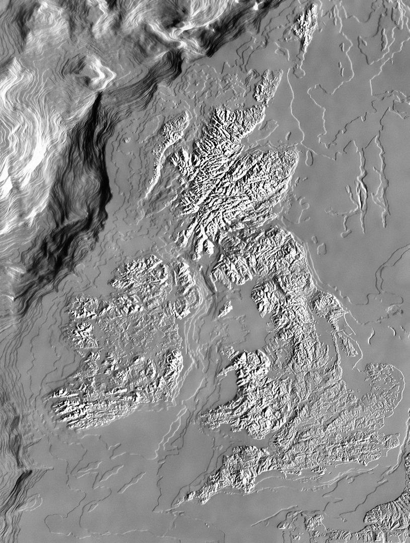 Great Britain Mountain Maps 3d Model