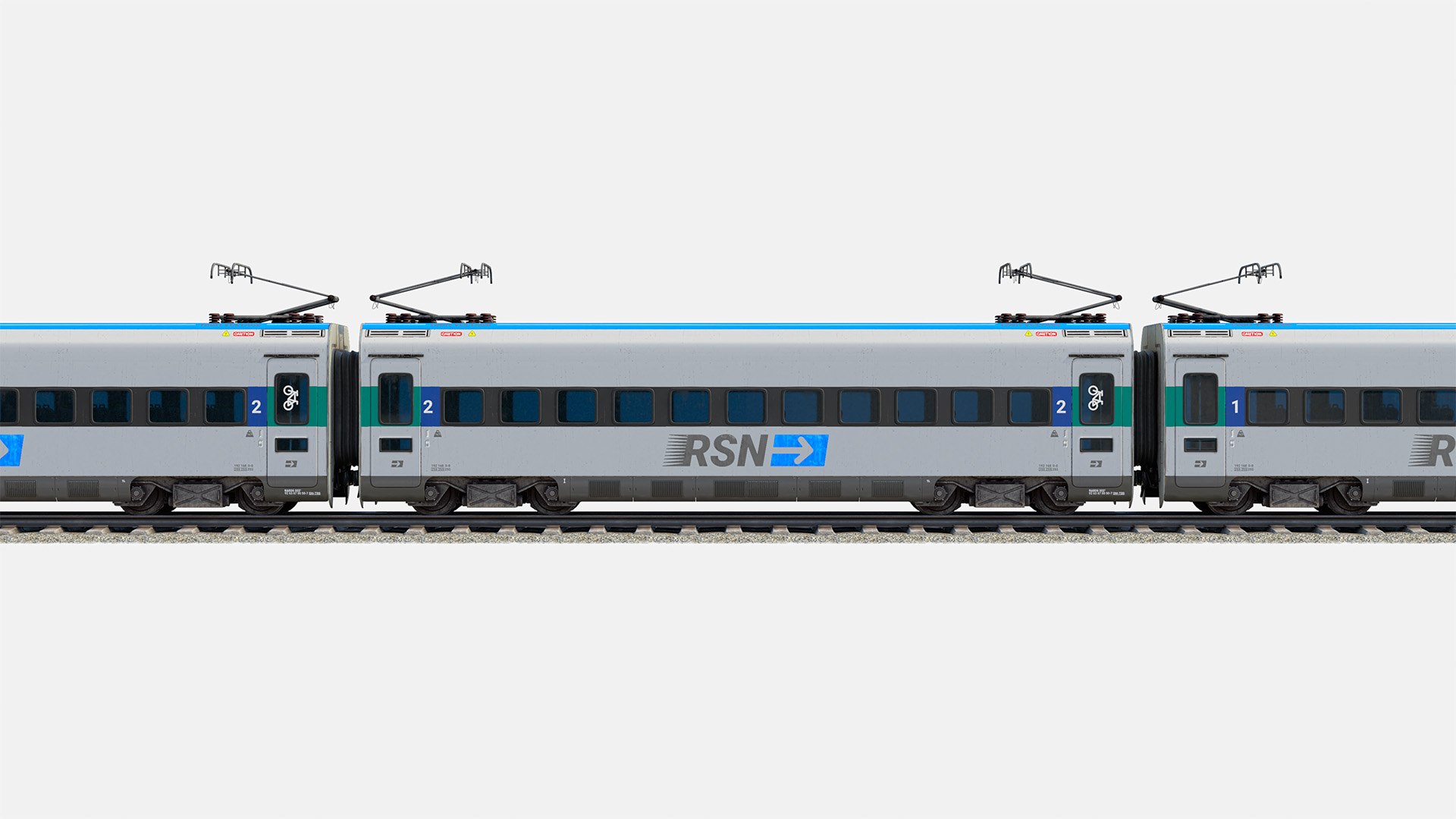 Modern European intercity train 3D model - TurboSquid 1810687