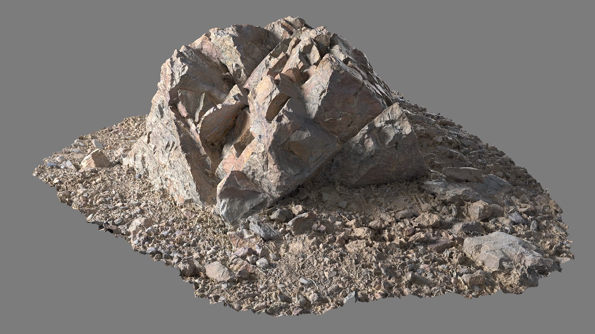 3D Assembly Ground Rock 17 Model - TurboSquid 2003496