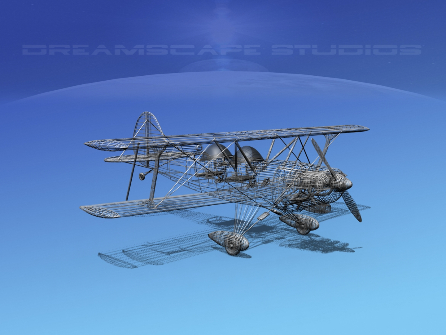 3d model acro sport biplane ii