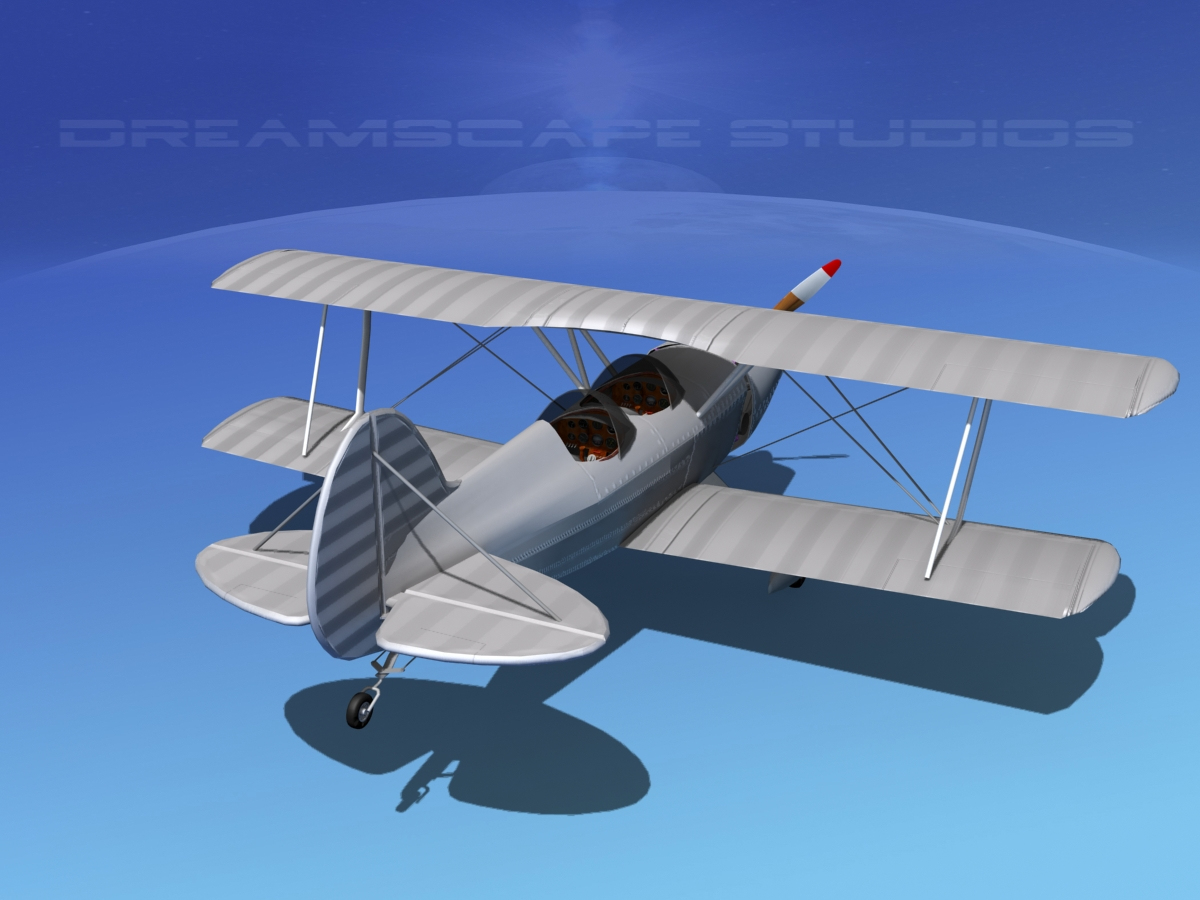 3d model acro sport biplane ii