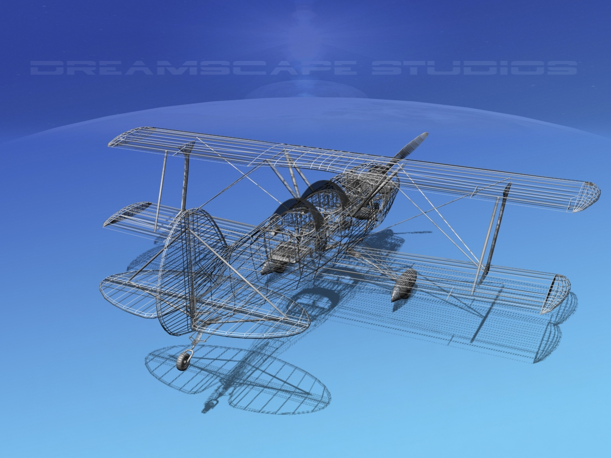 3d model acro sport biplane ii