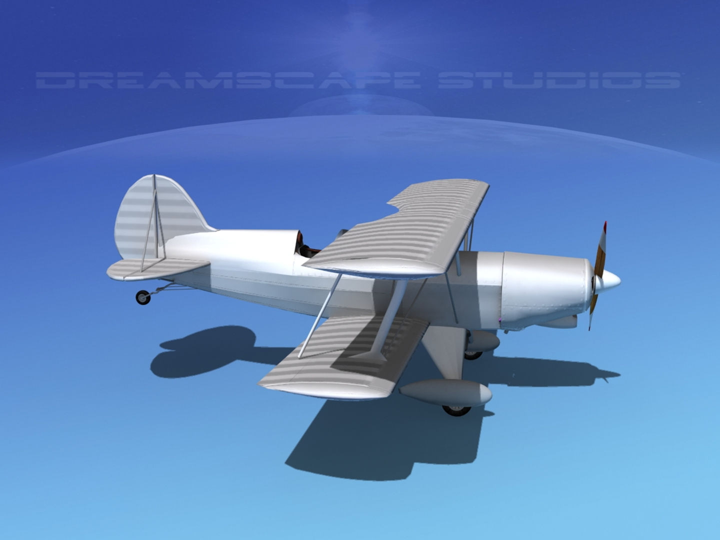 3d model acro sport biplane ii