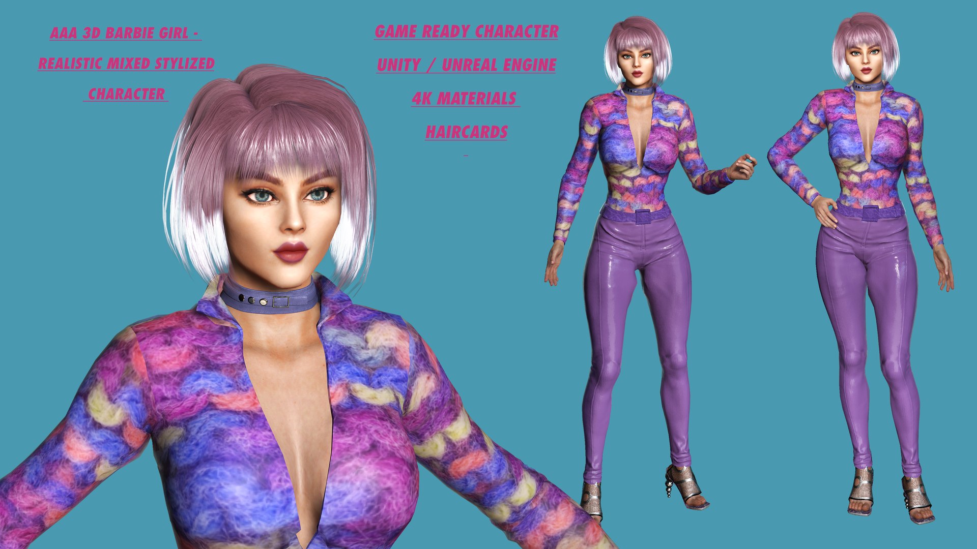 AAA 3D REALISTIC GIRL CHARACTER - SHARON 3D model - TurboSquid 2046365