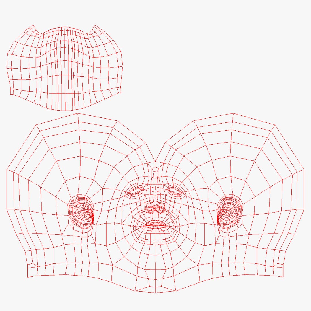 Male head unwrapped 3D model - TurboSquid 1573085