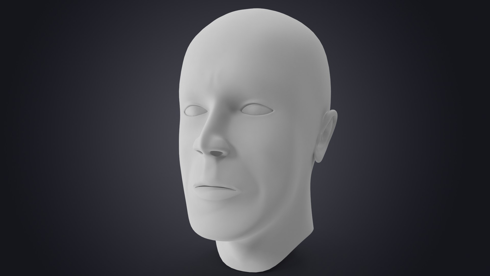 Male head unwrapped 3D model - TurboSquid 1573085