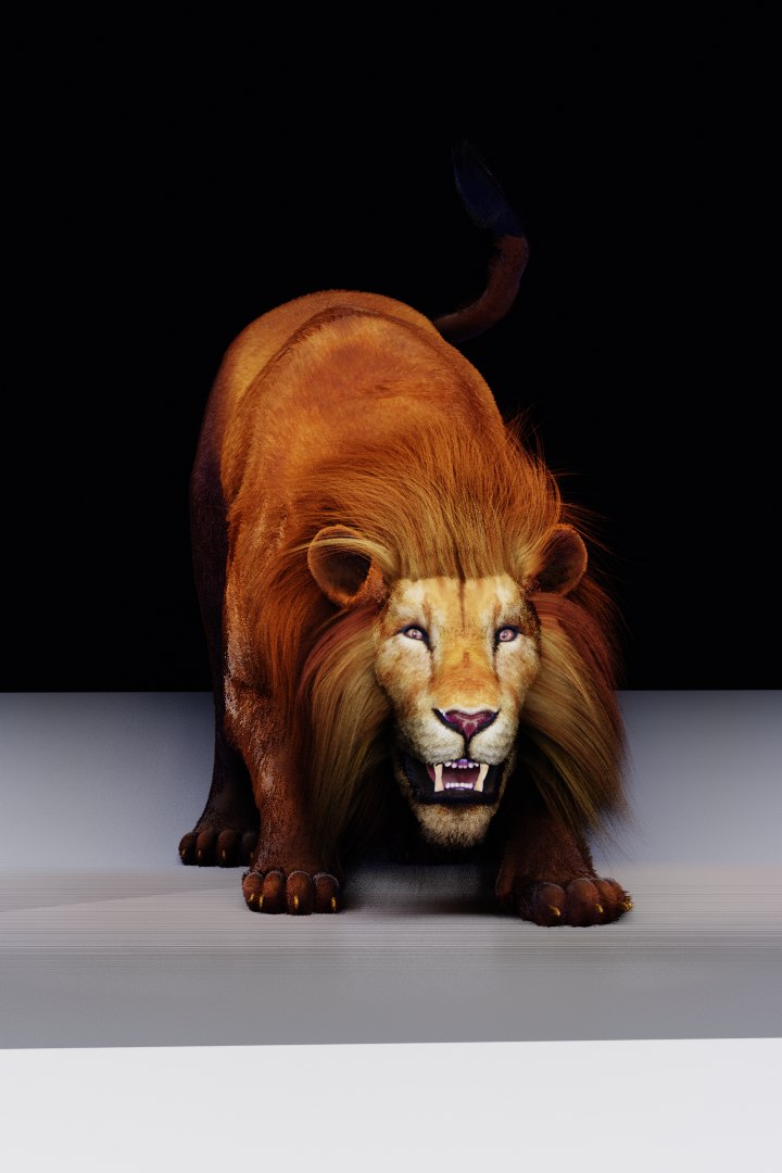 3D lion character blender model - TurboSquid 1471616