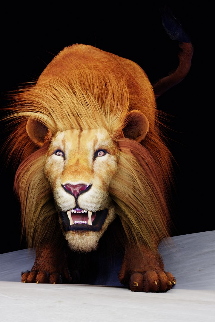 3D lion character blender model - TurboSquid 1471616