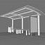 3d Bus Stop Street City Model