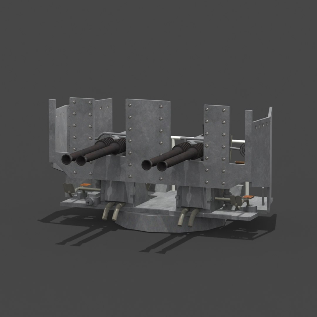 3D Model Bofors 40mm Anti-aircraft Gun - TurboSquid 2069622