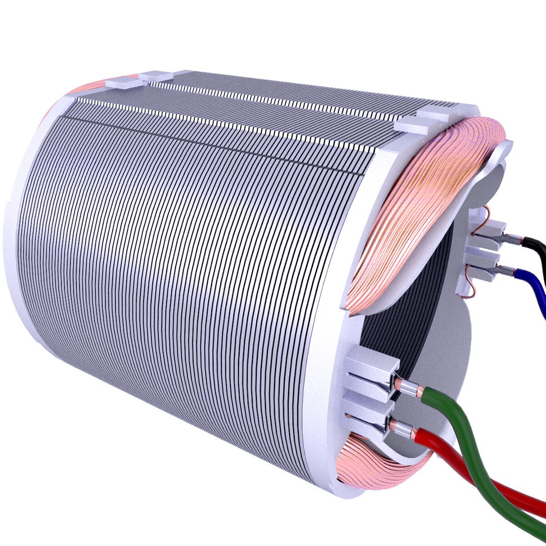 Professional Electric Motor Stator 44 3D model - TurboSquid 2096767