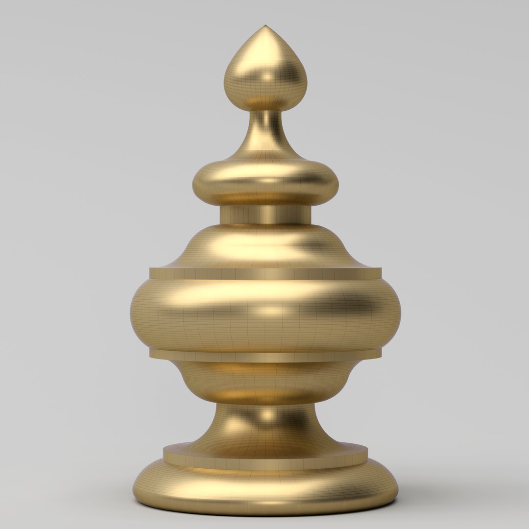 3D Elegant Gold Finial 3D Model Model - TurboSquid 2294466