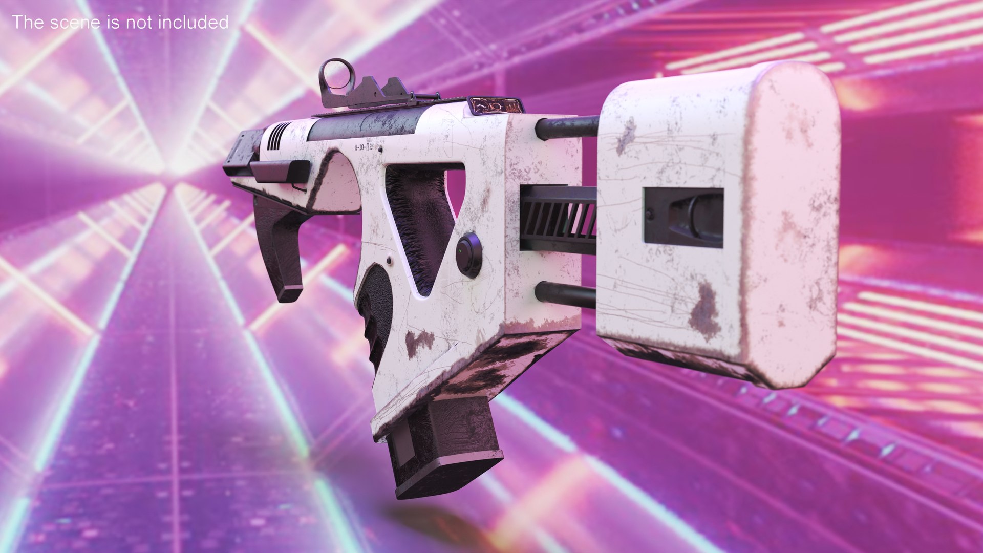 3D Futuristic PDW Old White Model - TurboSquid 2108870