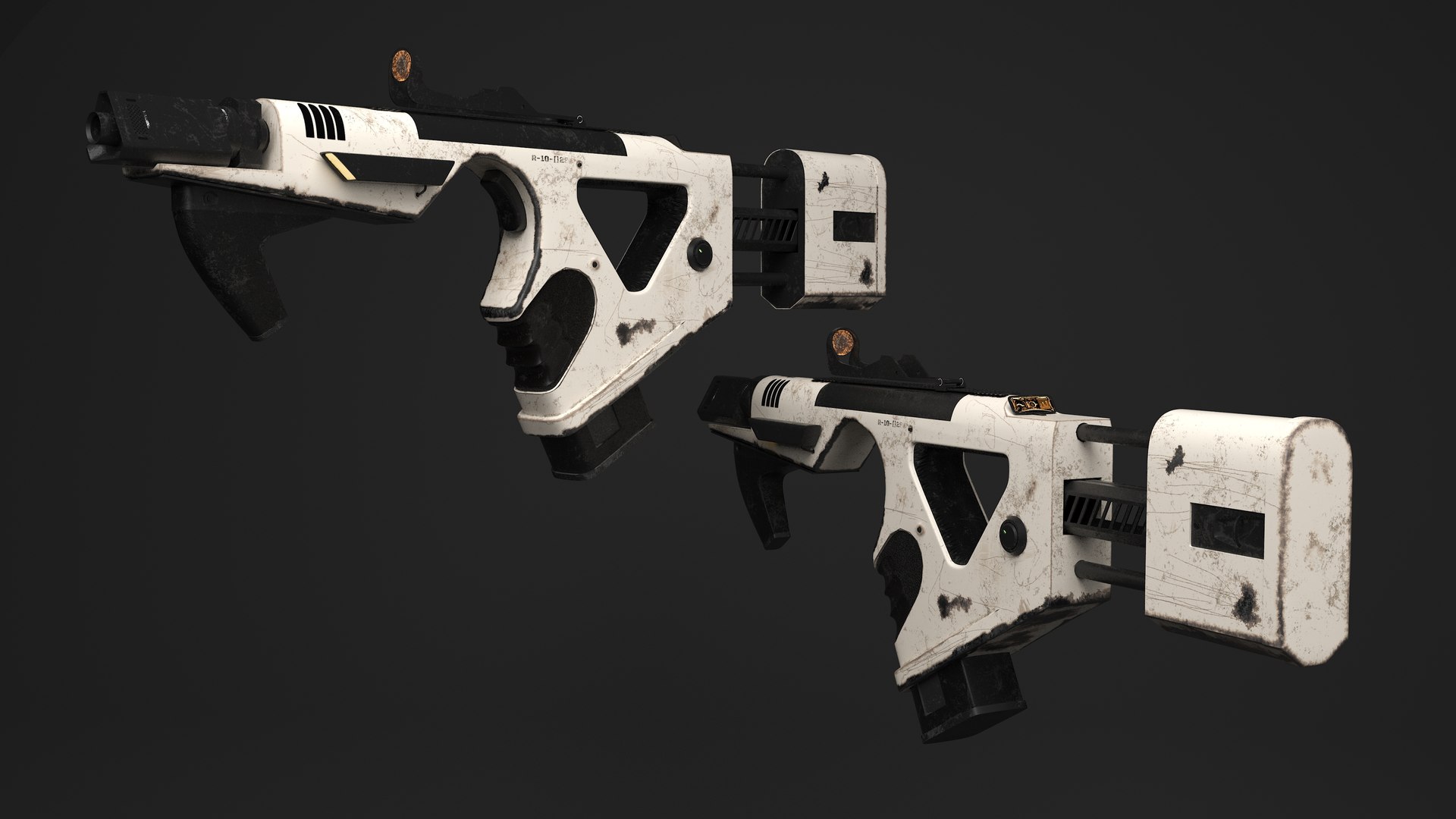 3D Futuristic PDW Old White Model - TurboSquid 2108870