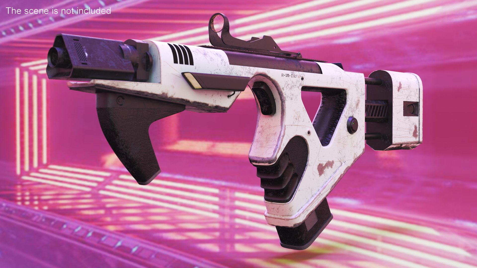 3D Futuristic PDW Old White Model - TurboSquid 2108870