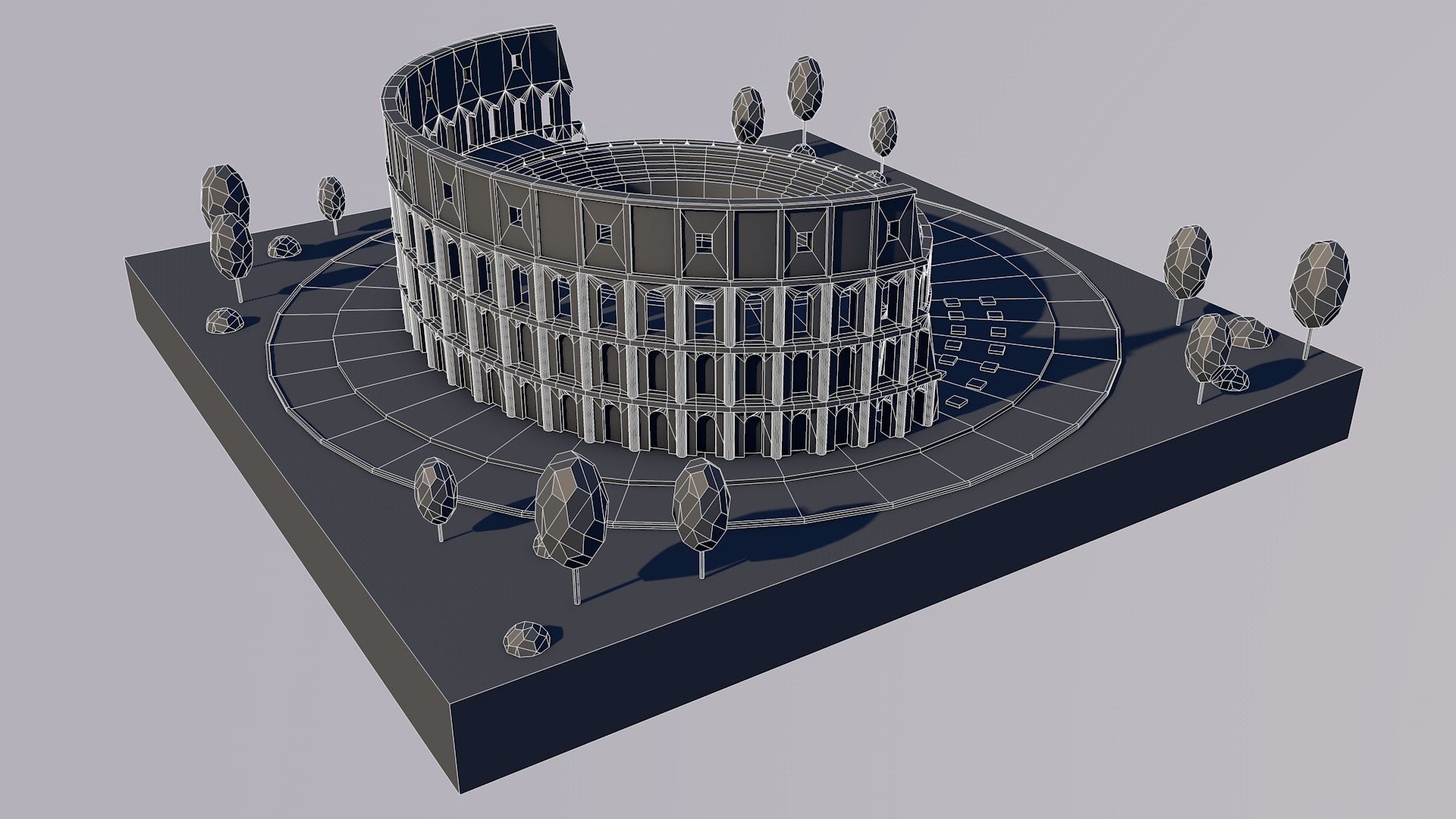 Roman Coliseum Cartoon 3D - TurboSquid 2033956