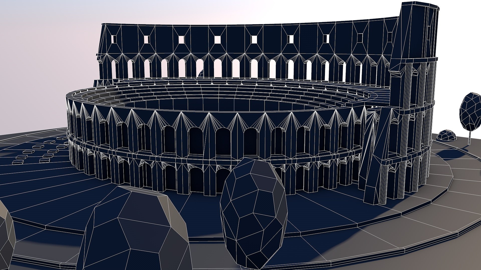 Roman Coliseum Cartoon 3D - TurboSquid 2033956