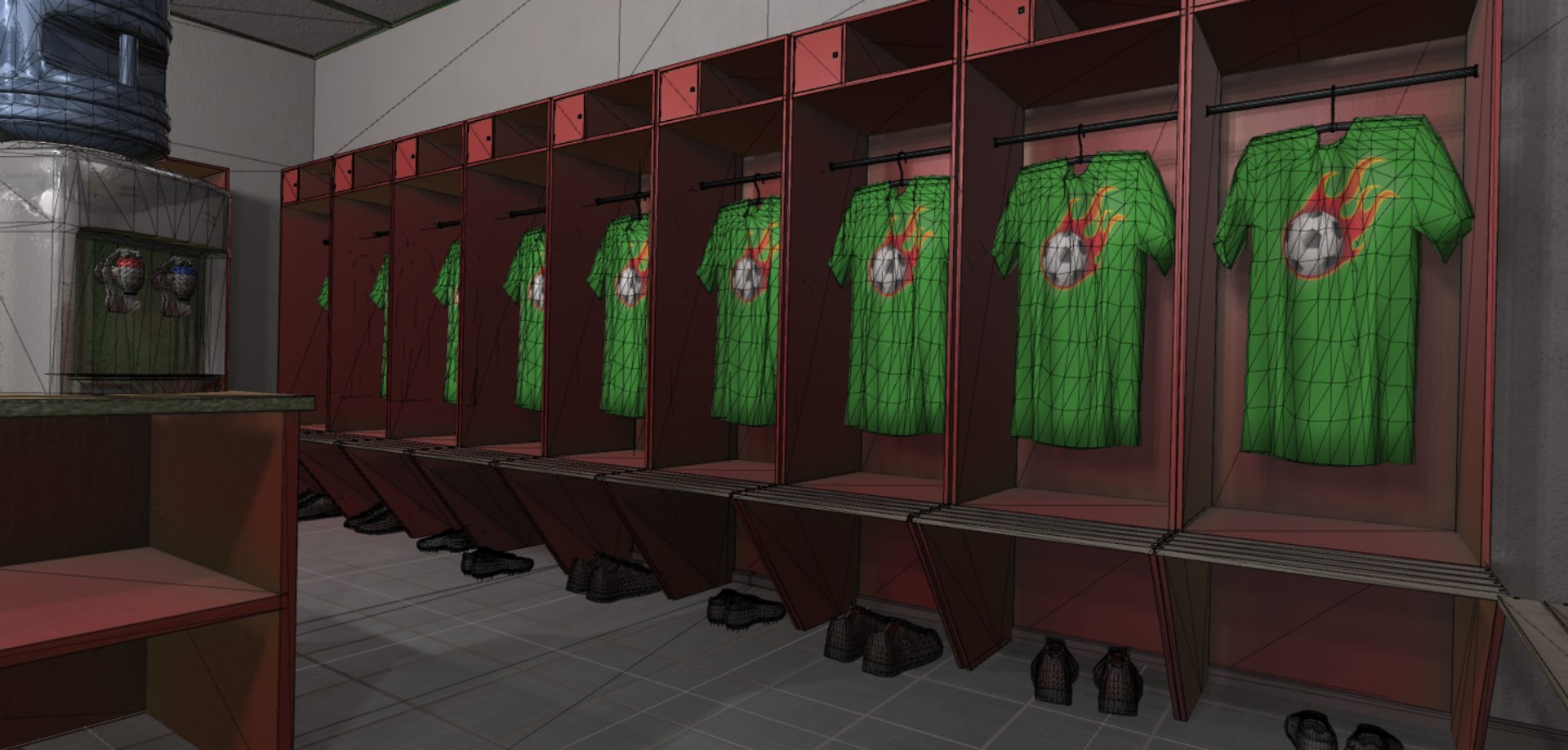 3D Simulators Football Locker Room Model - TurboSquid 1438275