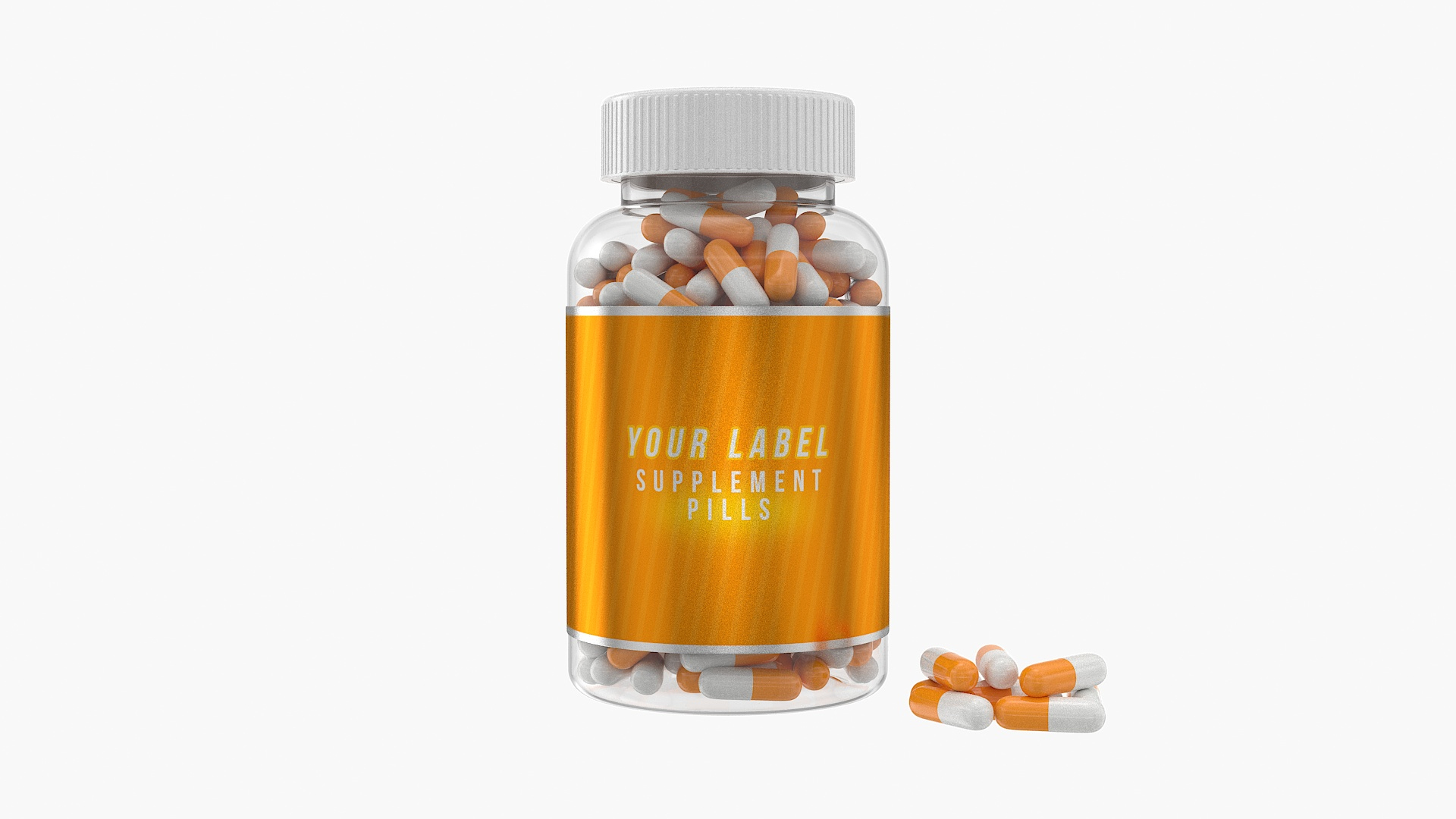 3D Pill Supplement Bottle 1 Model - TurboSquid 1849222