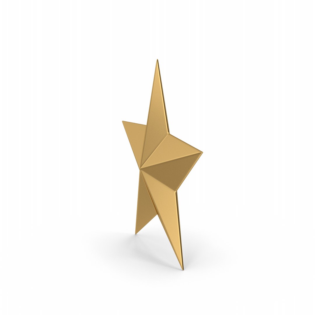 Gold Star Symbol 3D - TurboSquid 2113430