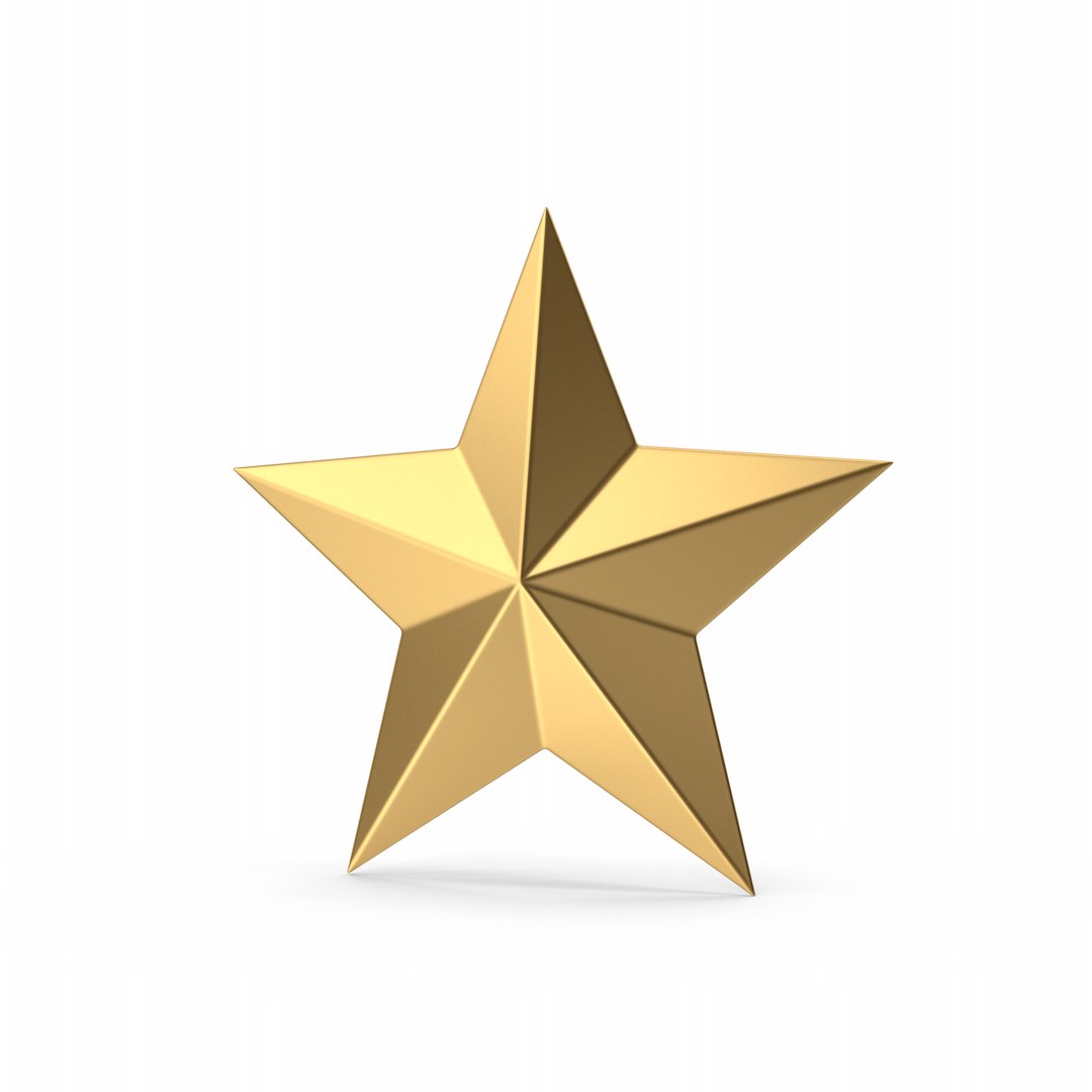 Gold Star Symbol 3D - TurboSquid 2113430