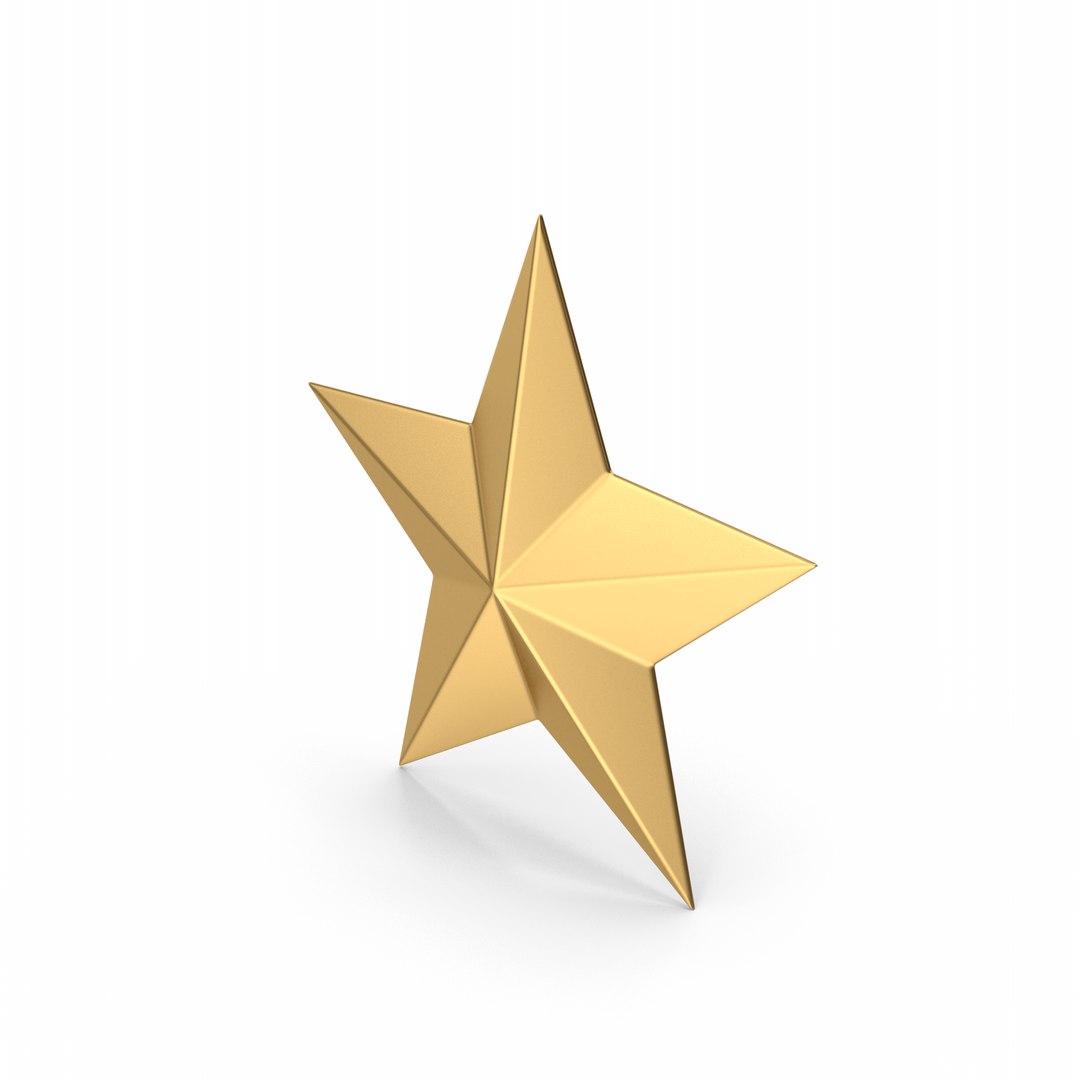 Gold Star Symbol 3D - TurboSquid 2113430