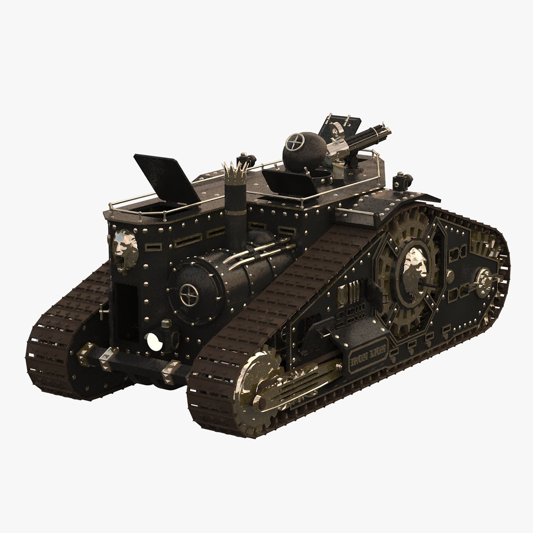 steampunk tank 3d fbx