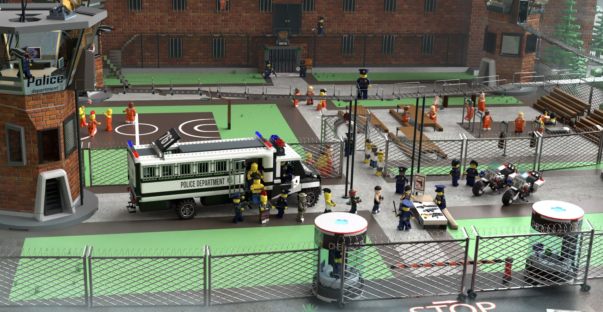 Lego Big Scene Prisoners 3D Model - TurboSquid 1331339