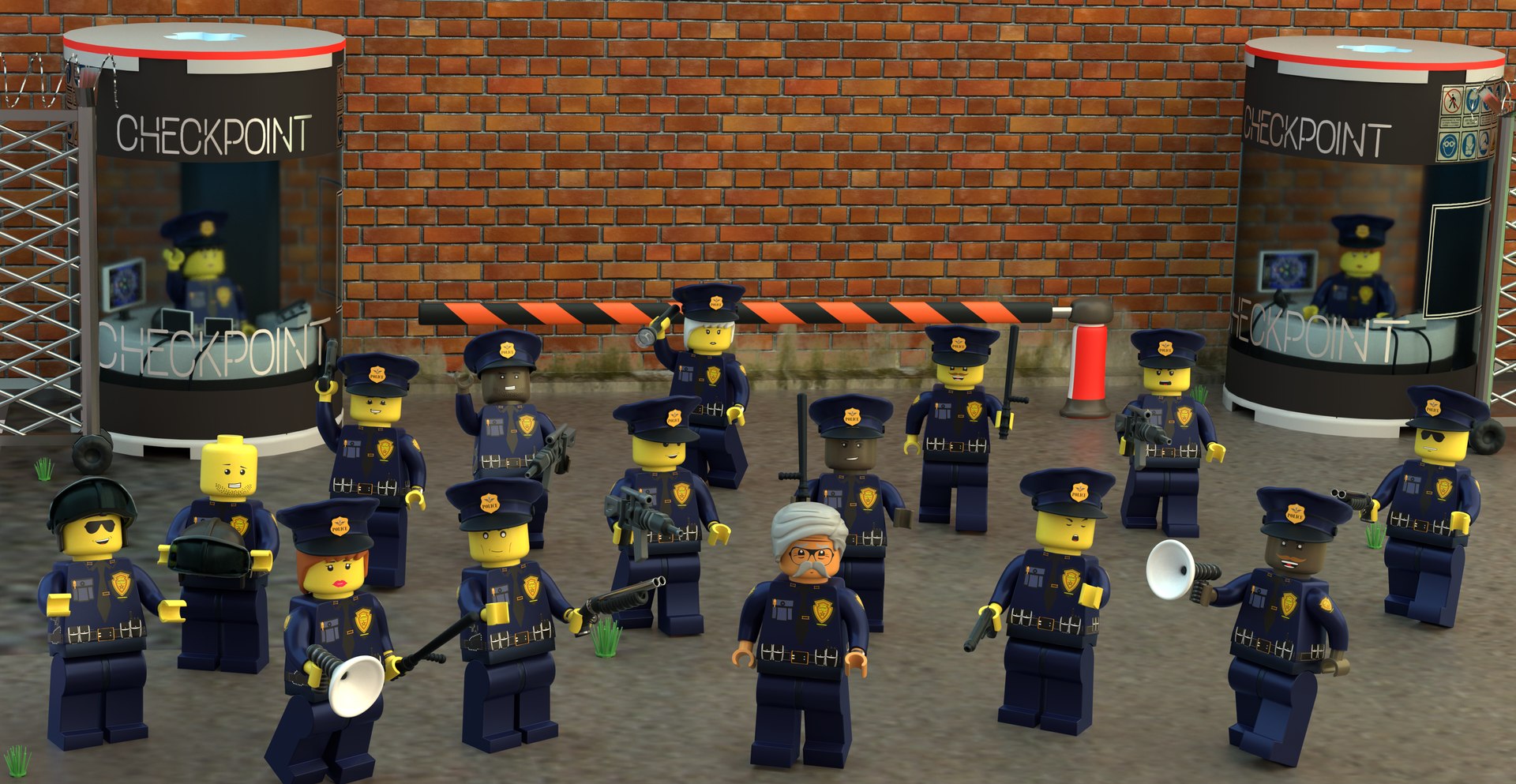 Lego Big Scene Prisoners 3D Model - TurboSquid 1331339