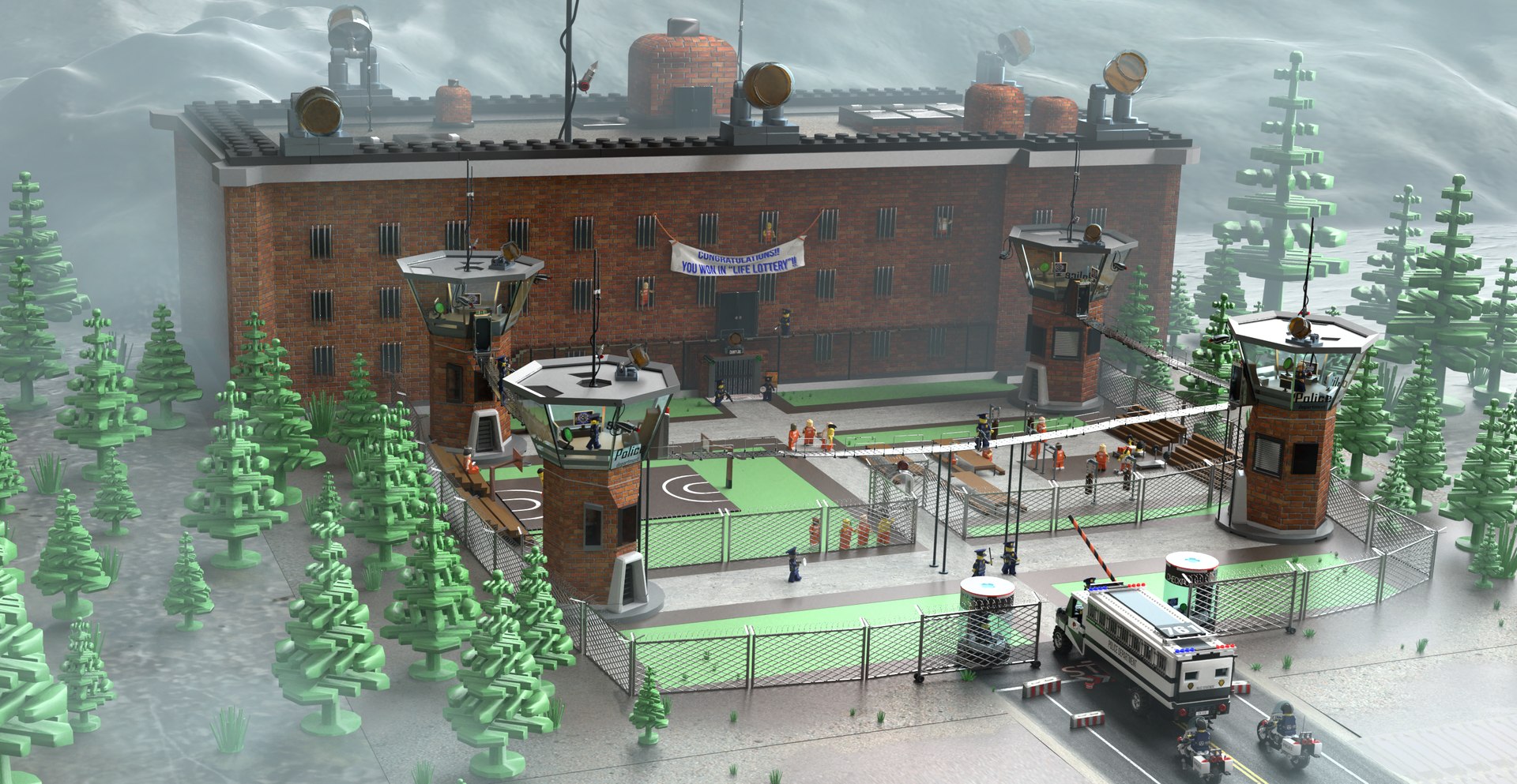 Lego Big Scene Prisoners 3D Model - TurboSquid 1331339