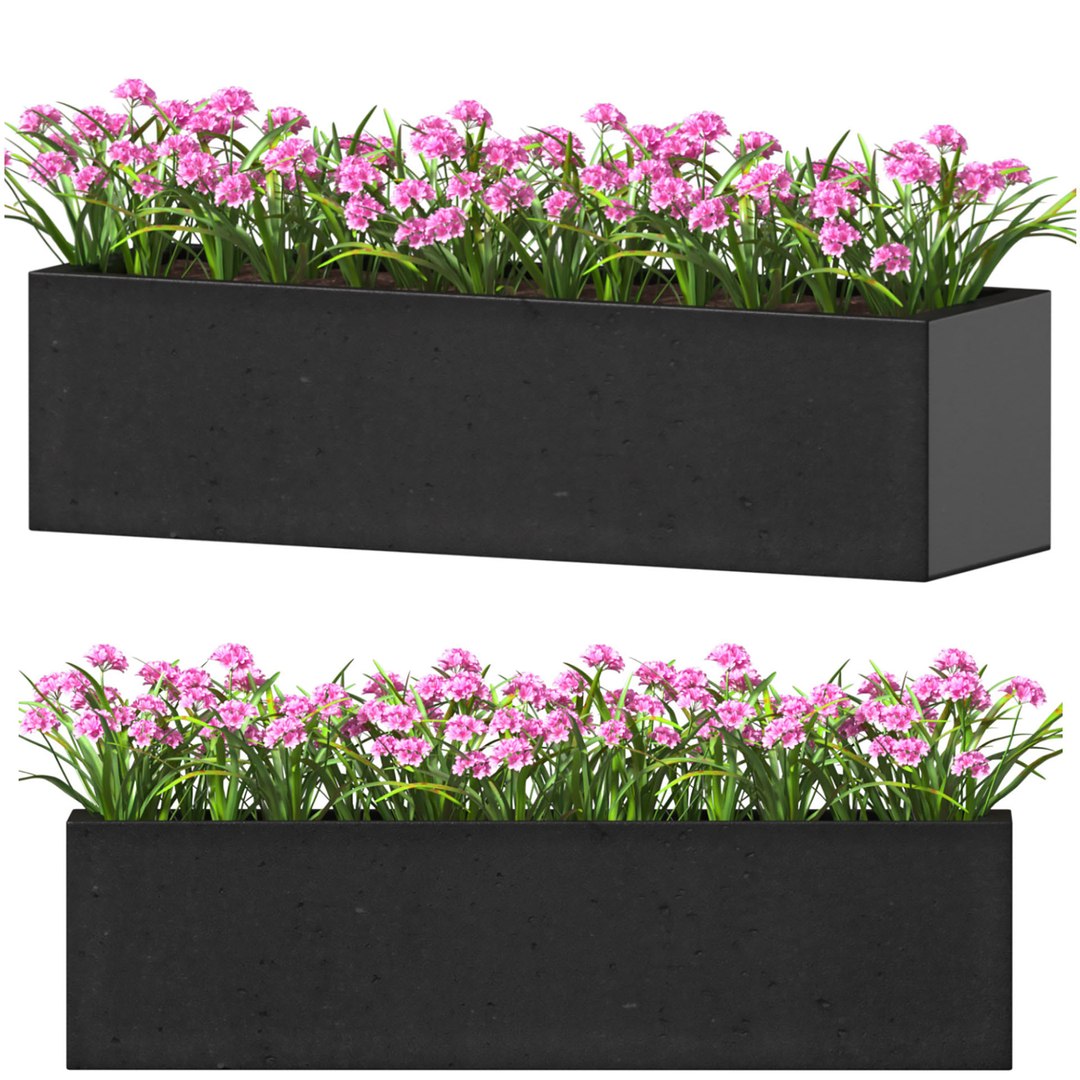 3D Window And Balcony Flower Box Pot Model - TurboSquid 2146780
