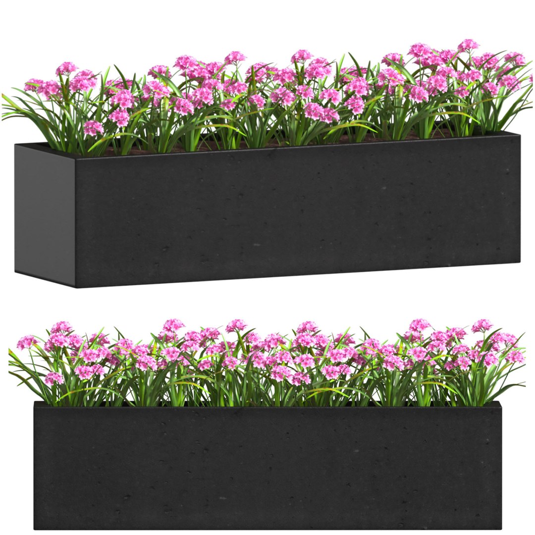 3D Window And Balcony Flower Box Pot Model - TurboSquid 2146780