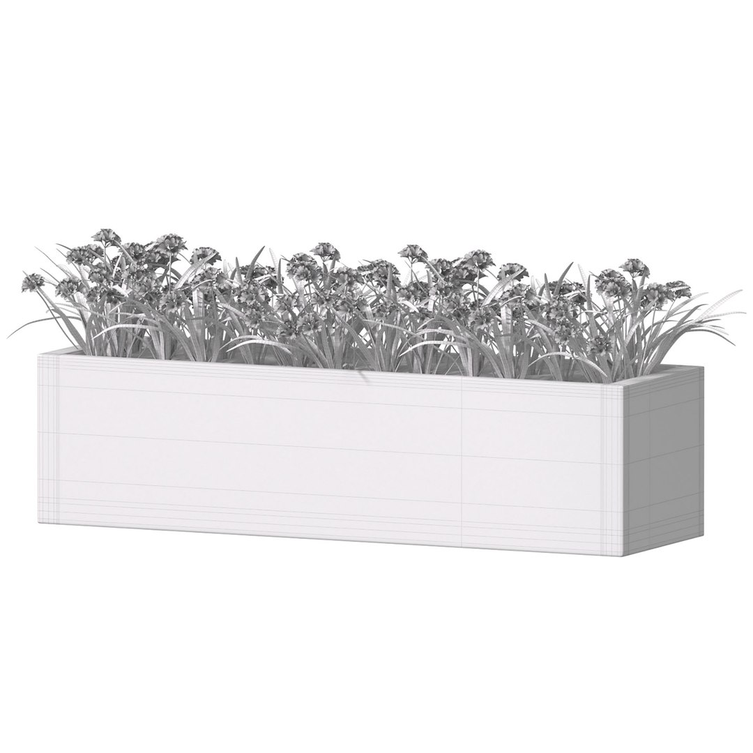 3D Window And Balcony Flower Box Pot Model - TurboSquid 2146780