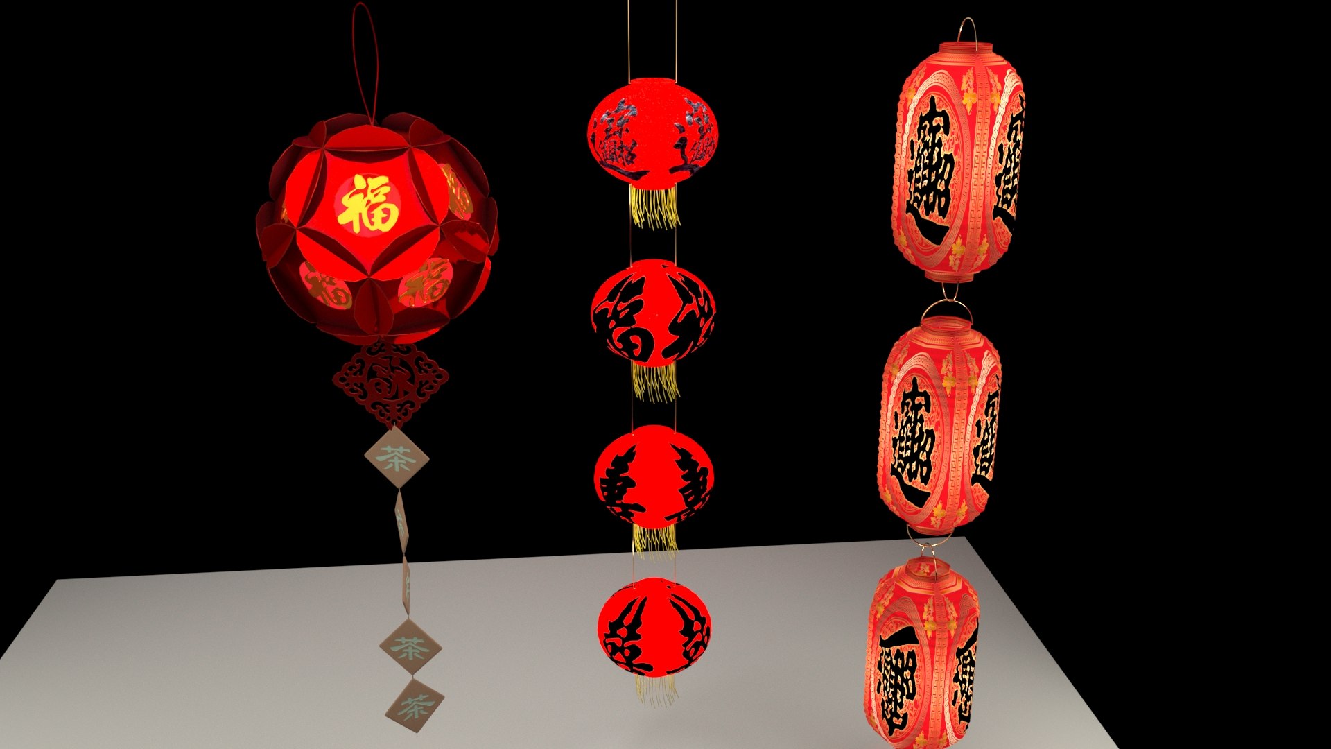 Chinese Red Lantern 3D Model - TurboSquid 1968715