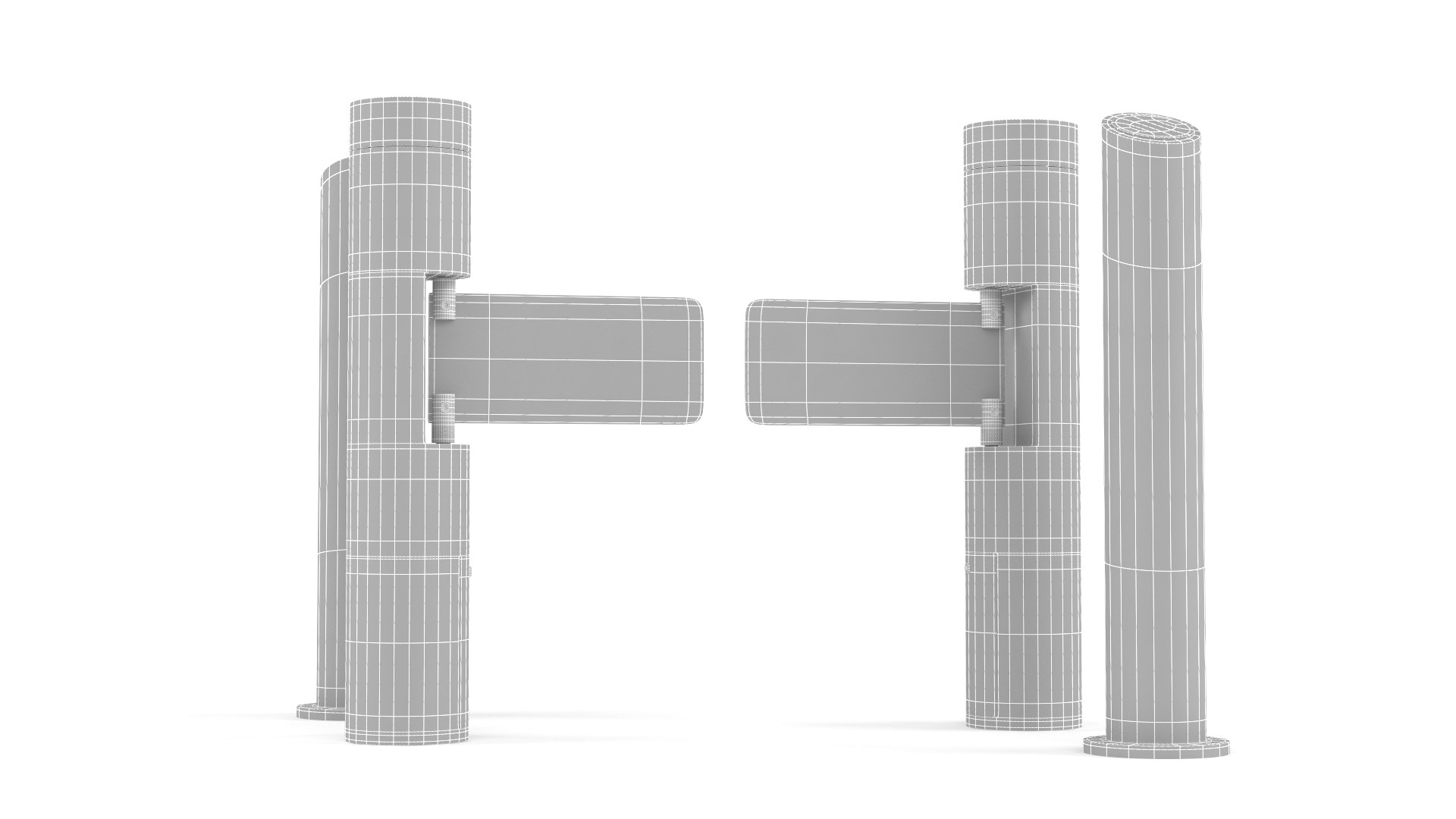 Turnstile Gate 3D Model - TurboSquid 2343912