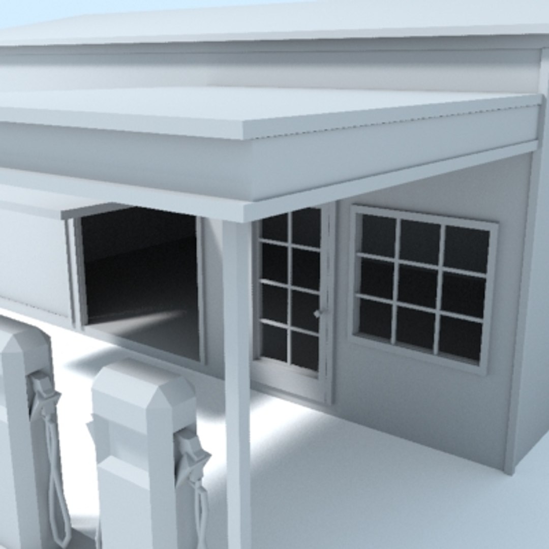 filling station old 3d model