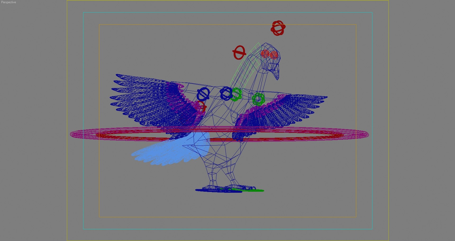 Pigeon Rigged Flight 3d Model