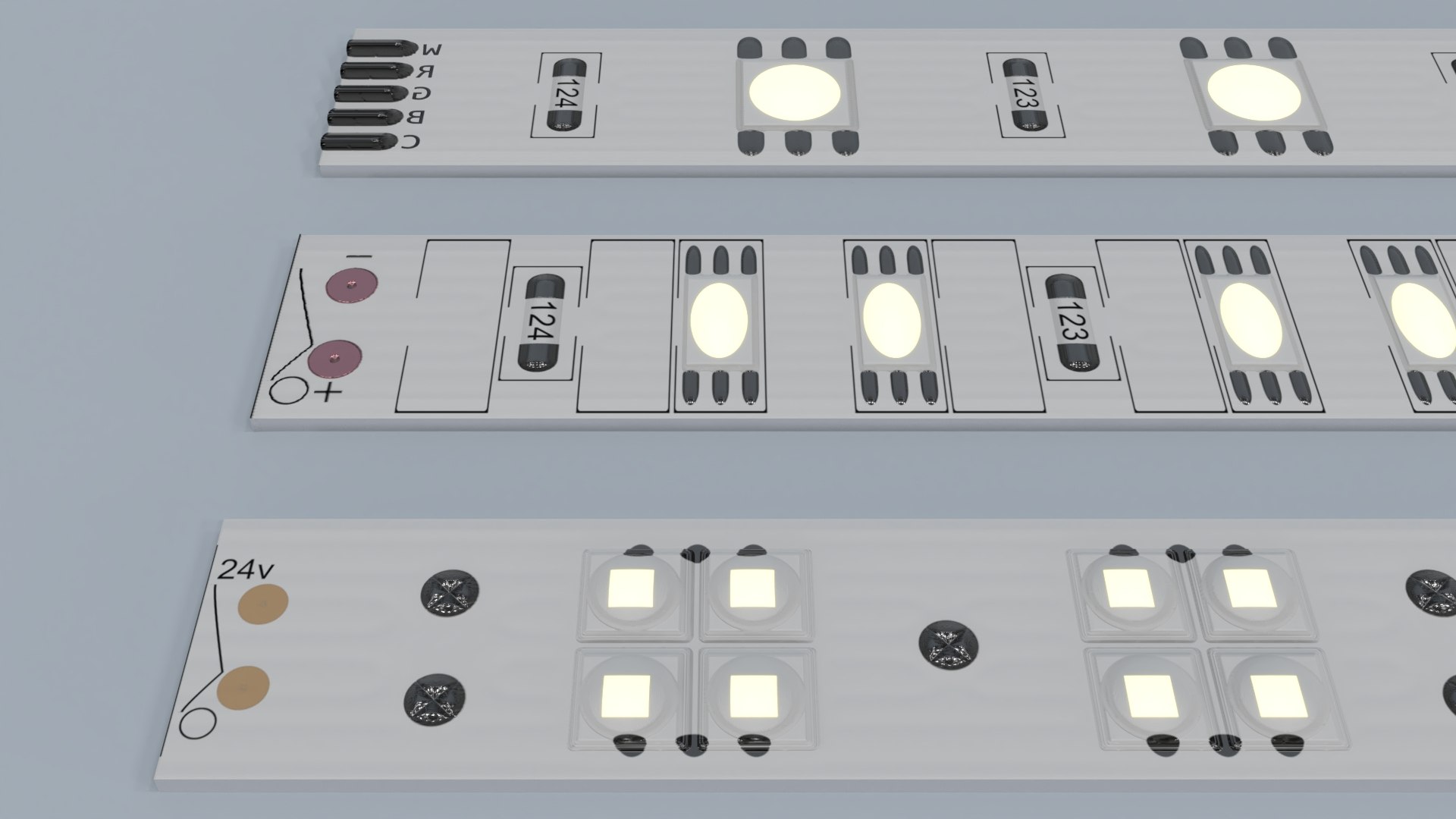 Strip LED 3D model - TurboSquid 2054316