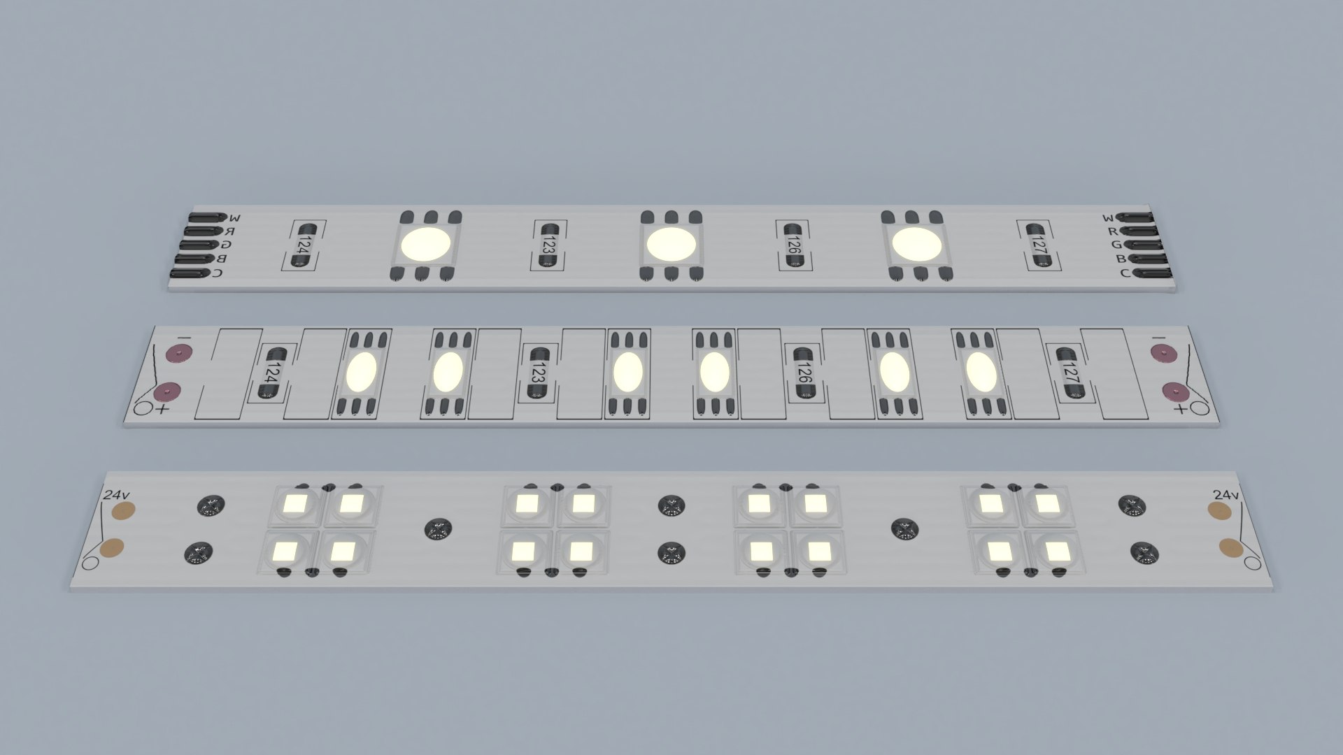 Strip LED 3D Model - TurboSquid 2054316