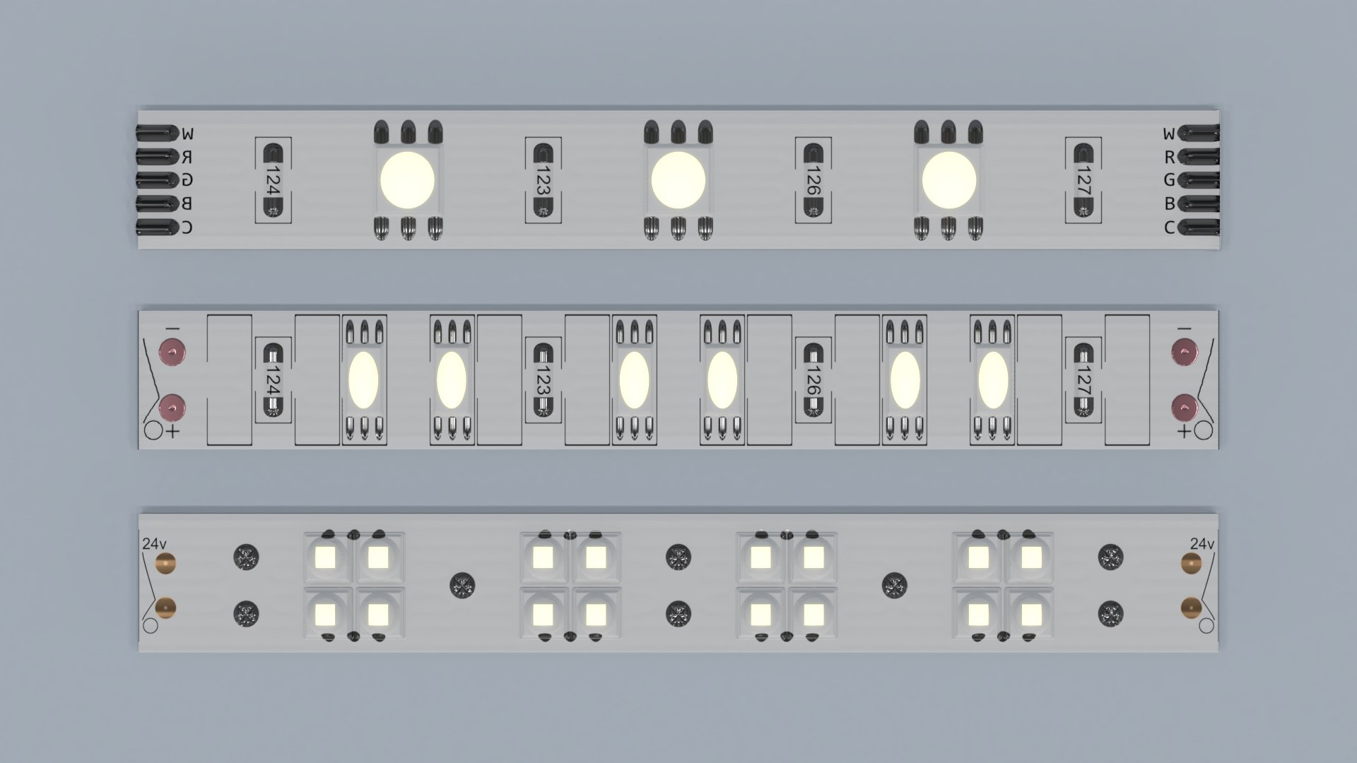 Strip LED 3D Model - TurboSquid 2054316
