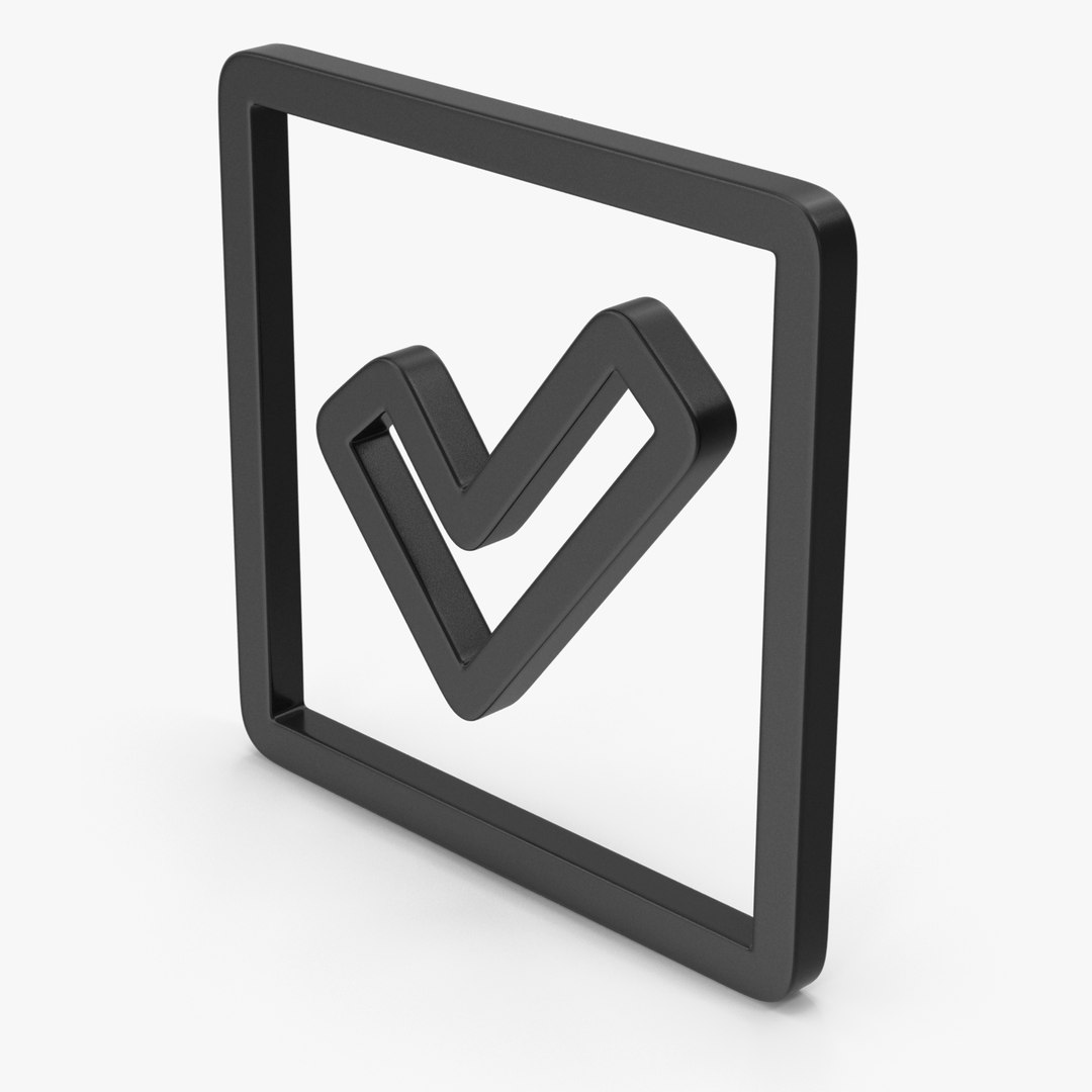 Checkmark Symbol 3D model - TurboSquid 1878227